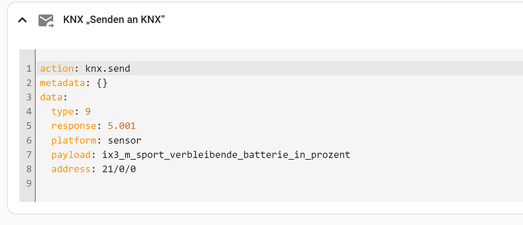 How Can Send The Battery Status To KNX Configuration Home Assistant