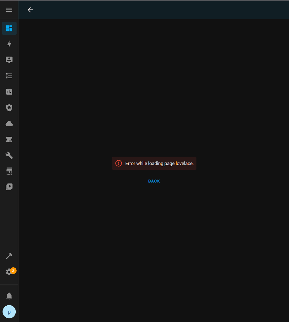 Lovelace Main Display Error Frontend Home Assistant Community