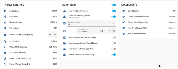 Automated Octopus Saving Sessions With Solax X1 Hybrid G4 Share Your