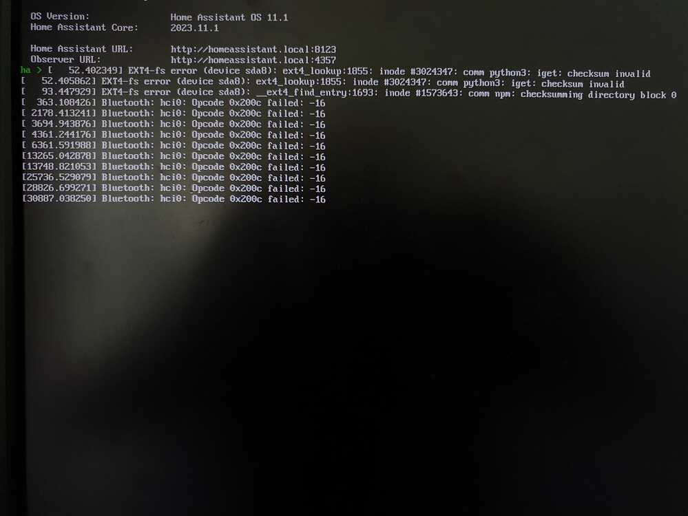 Console Errors Galore Home Assistant OS Home Assistant Community