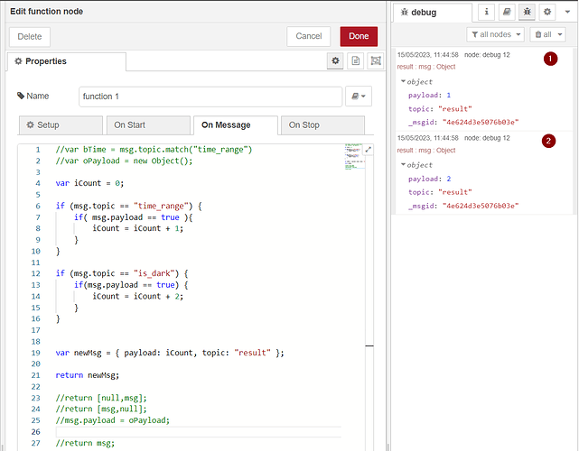 Node Red Function Multiple Inputs To A Single Payload Node Red