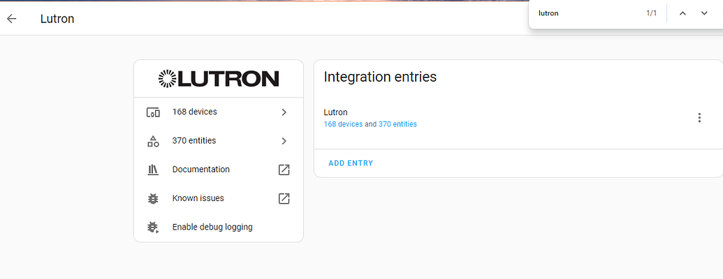 Lutron Integration Errors Configuration Home Assistant Community