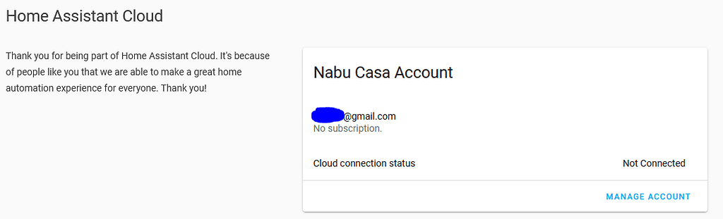 Not Able To Sign Out Of Nabu Casa From My HA Instance Configuration