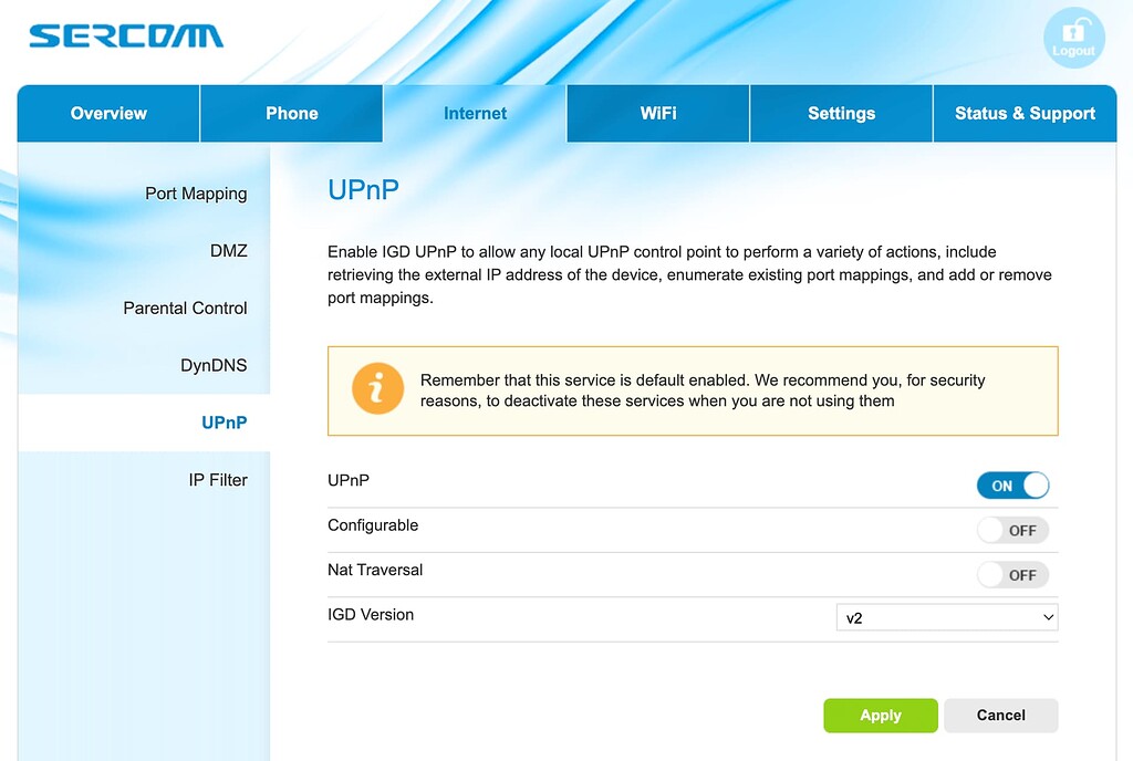 UPnP IGD Integration Does Not Take Data From The Router Third Party