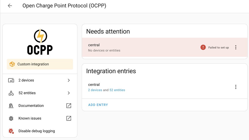 Ocpp Failed To Set Up Home Assistant Community