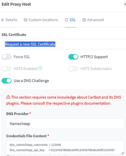 Trying To Use Nginx Proxy Manager To Renew Certificate Third Party
