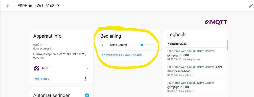 ESP8266 Servo Not Working ESPHome Home Assistant Community