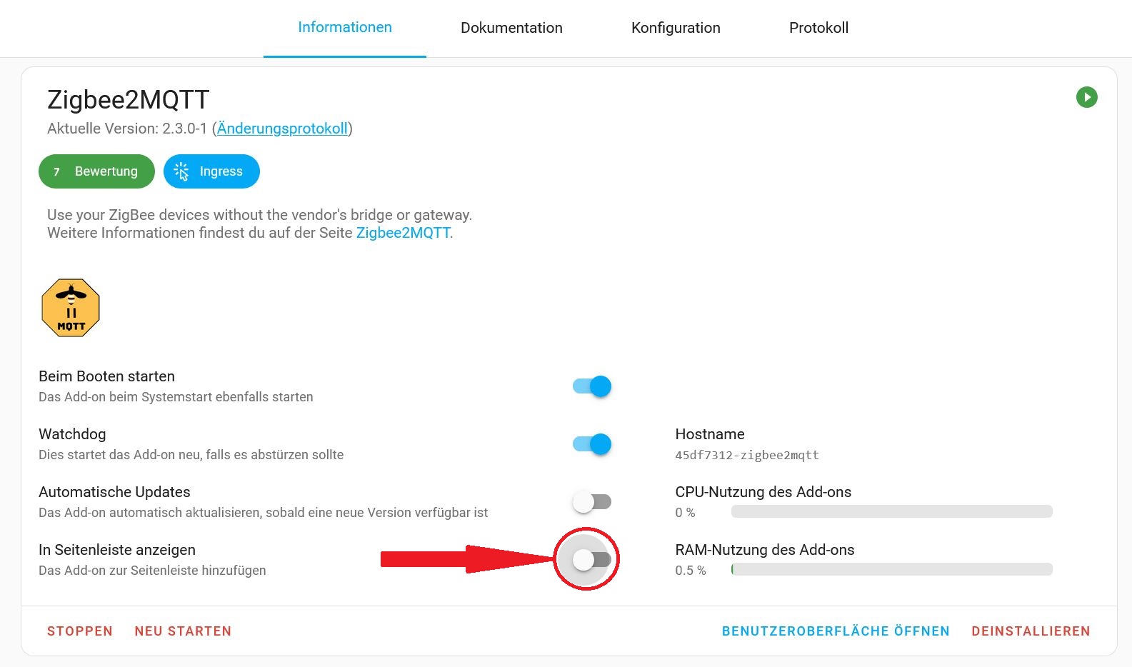 Zigbee2MQTT GUI Desnt Show On Left Side Panel Zigbee Home Assistant