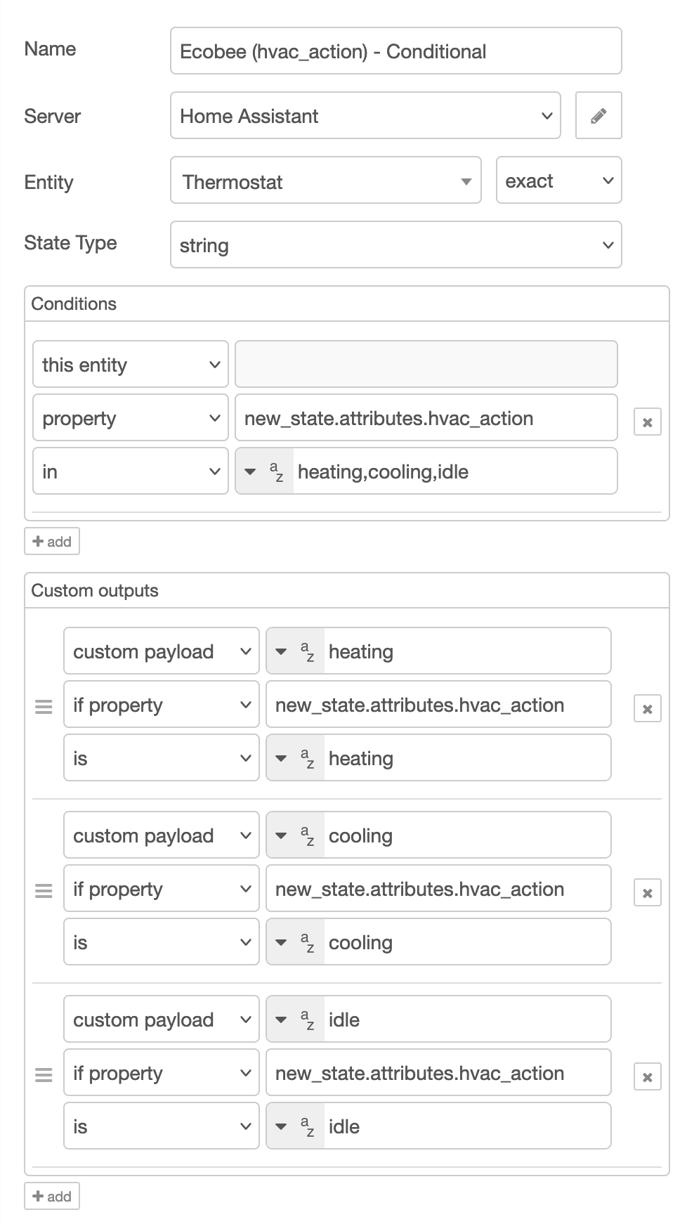Trigger Flow From Entity S State Attribute Node RED Home Assistant
