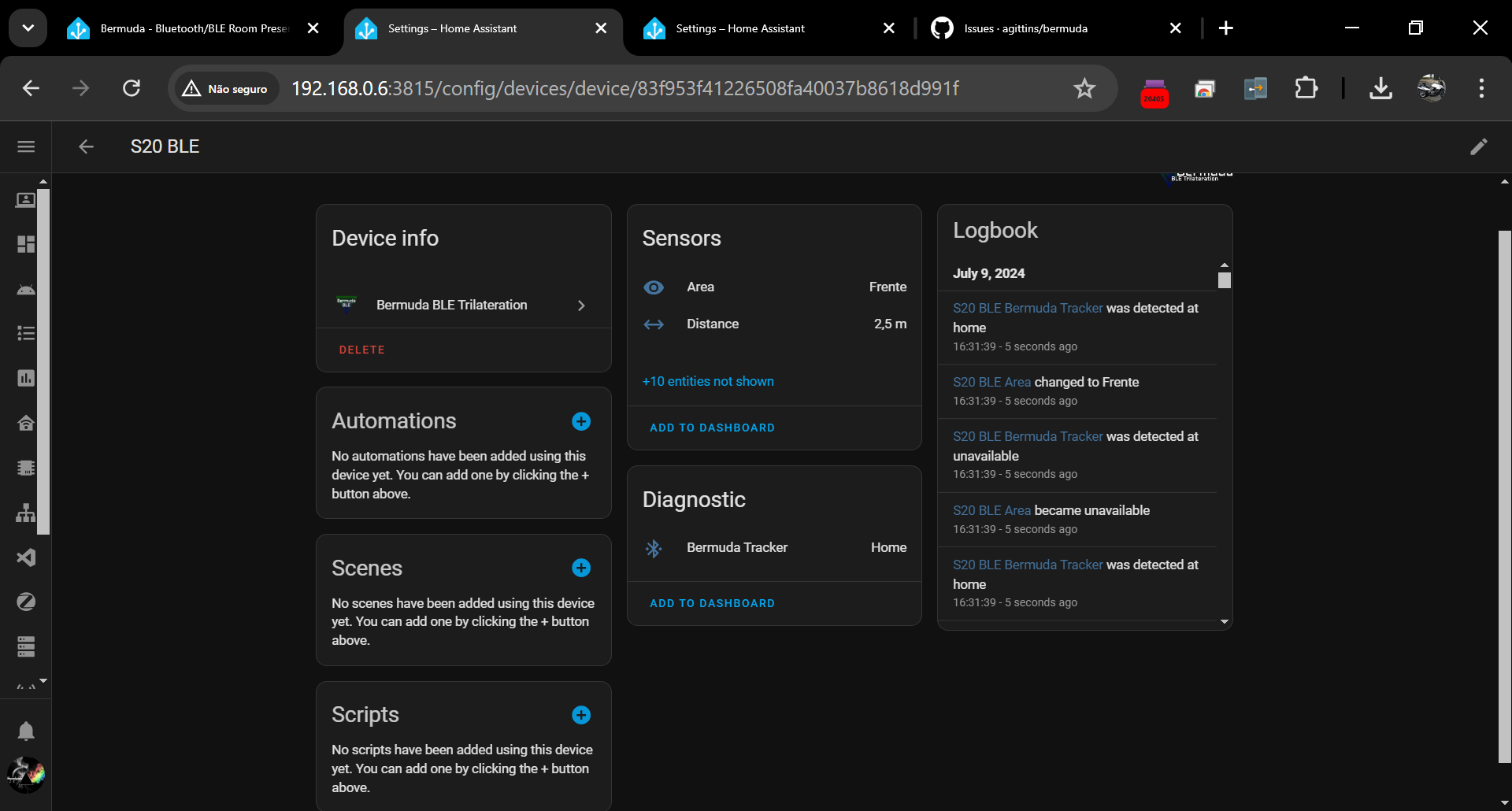 Bermuda Bluetooth Ble Room Presence And Tracking Custom Integration