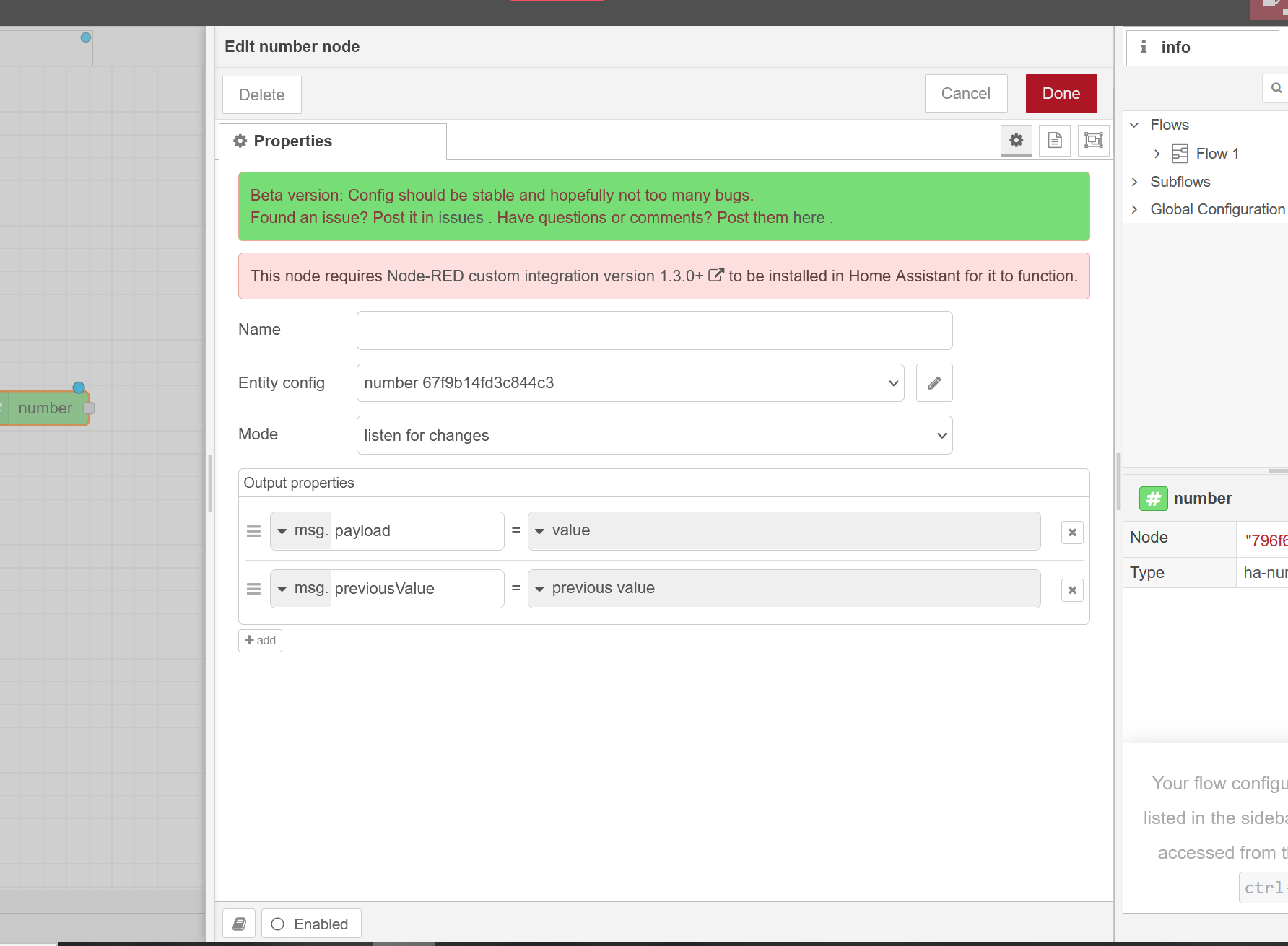 Node Red Configuration Custom Integration Needed But Already