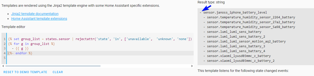 Using Template For List Entities In Entities Card Frontend Home