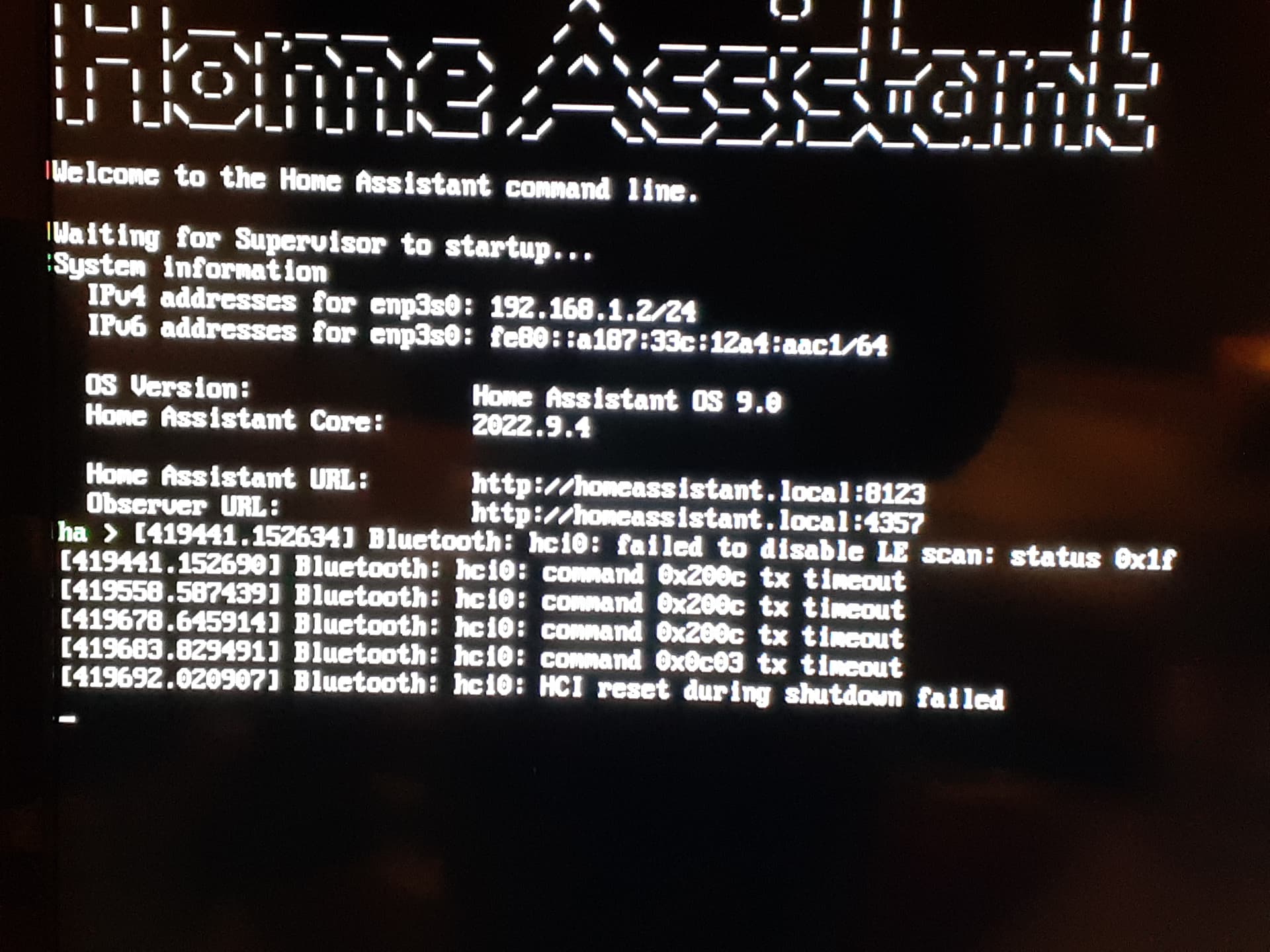 HAOS Intermittant Locking Up Locking Up Since 2022 9 X Bluetooth