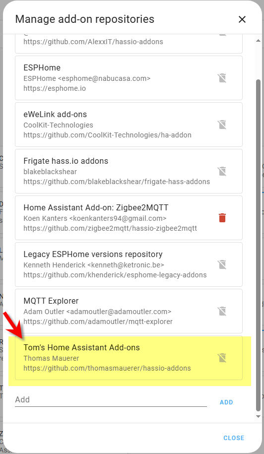 Missing Repository For An Installed Add On Configuration Home
