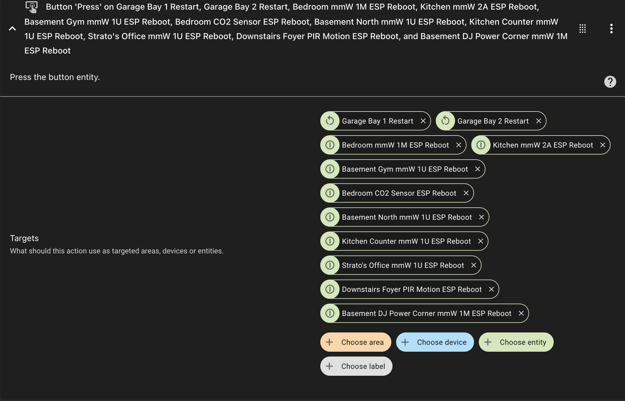 Button Press Actions Using Labels Not Working Configuration Home
