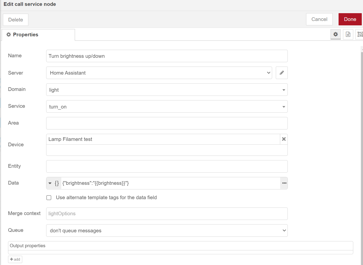 Setting Up Dimmer In Node Red With Hue Switch Dimmer Scripts Home