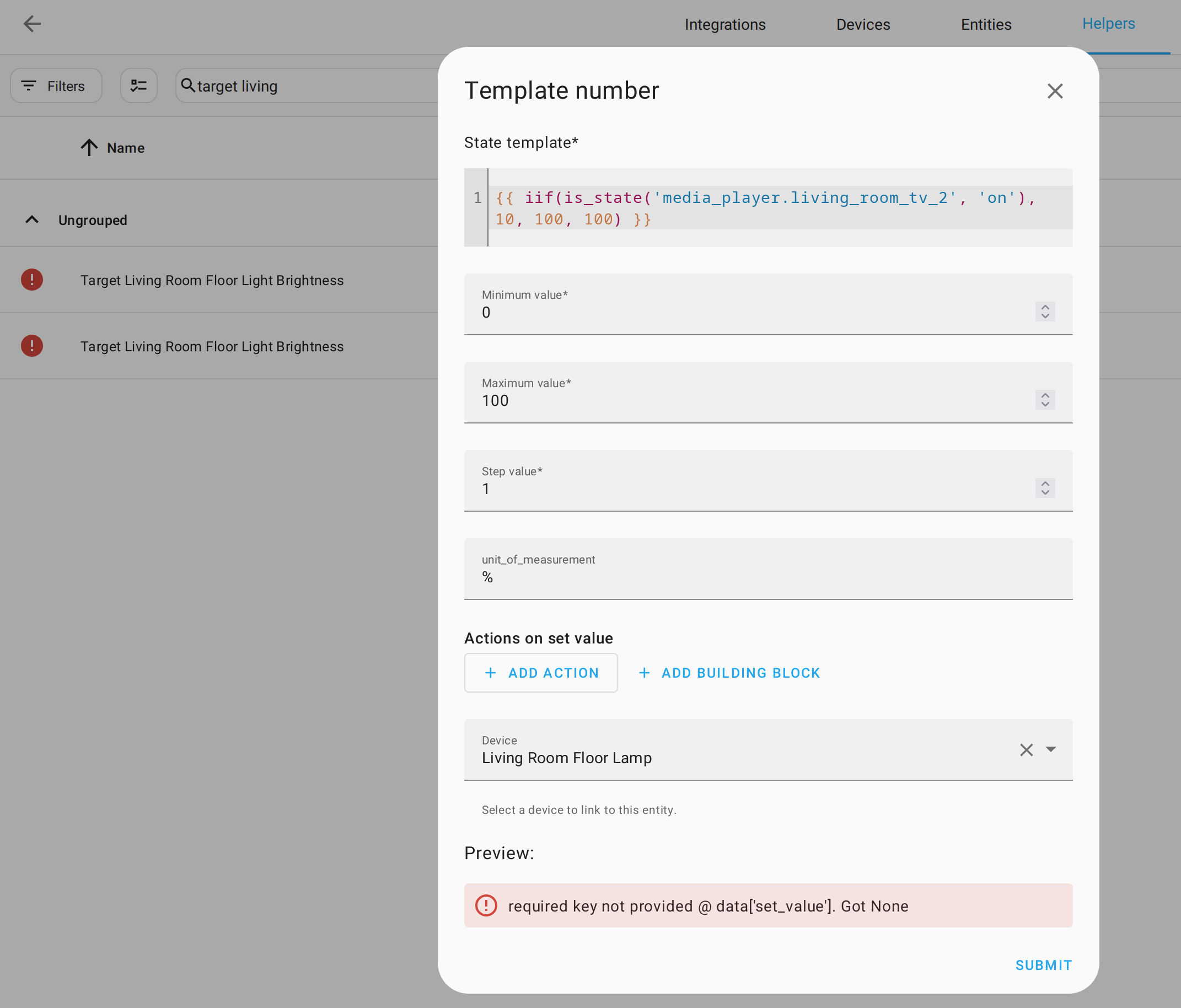 Required Key Not Provided Data Set Value Got None Configuration
