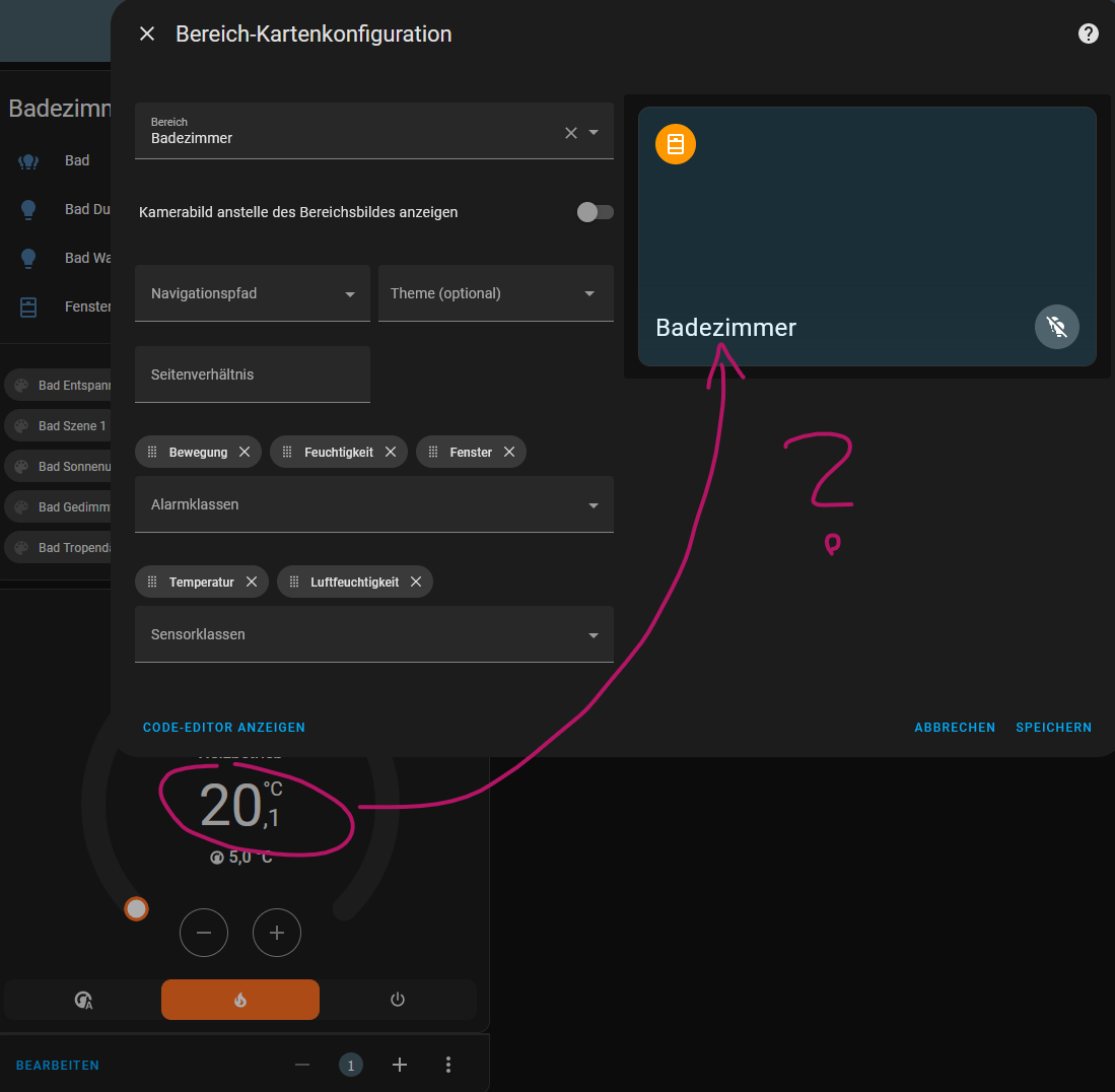 Temperature Display In Area Card Frontend Home Assistant Community
