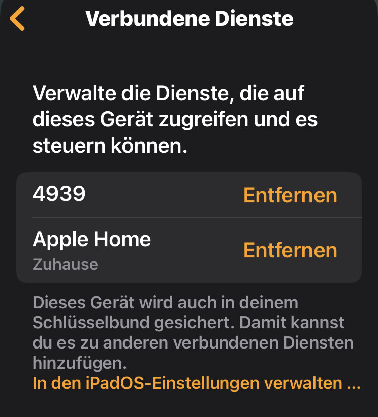 Name Of Home Assistant Matter In HomeKit Configuration Home