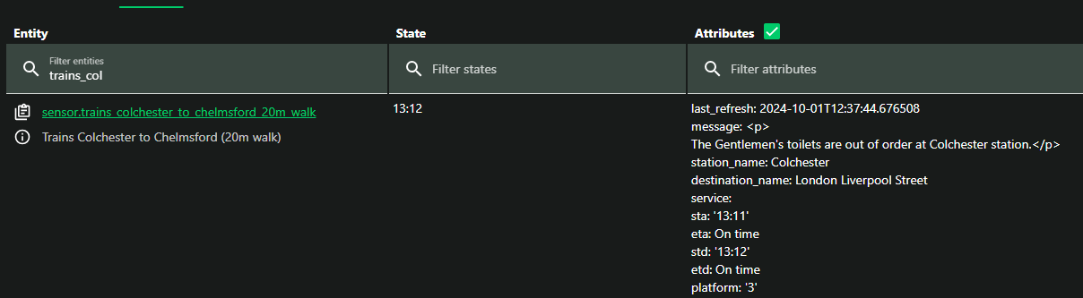 Using Entity Attribute Dictionary States In An If Statement