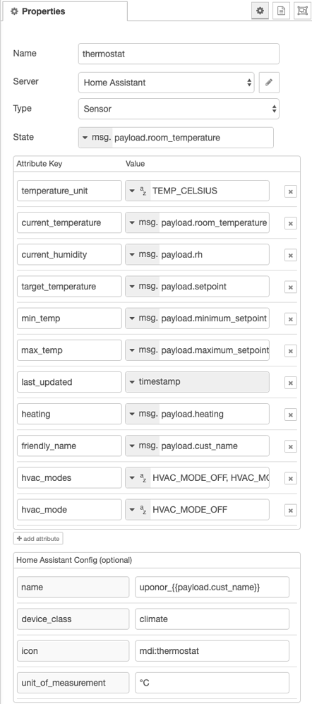 Example of node: HA Entity (ideally: using for Climate / Thermostat ...