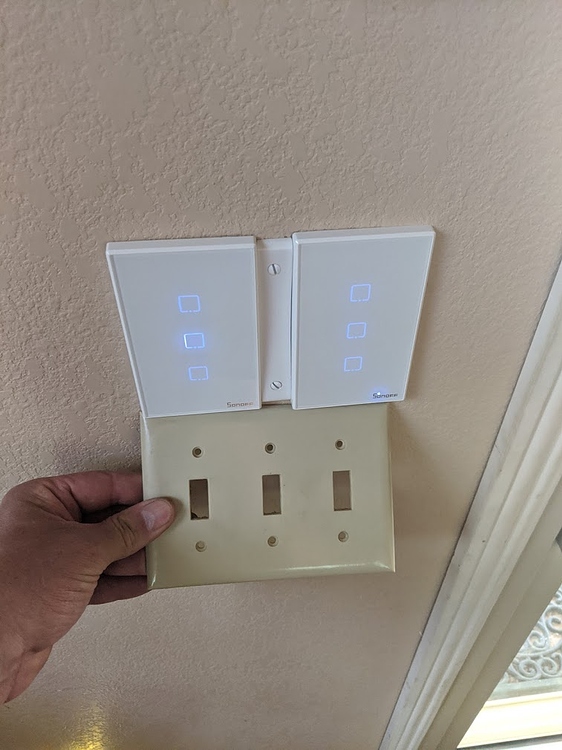 Sonoff TX multiple button switches in multi gang electrical box with ...