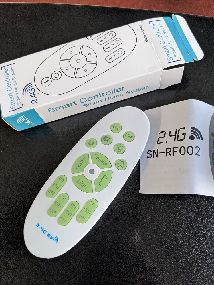 Integrating LED light that comes with generic with 2.4GHz RF remote ...
