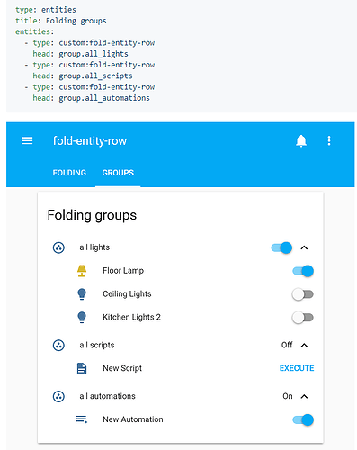Folding Group Entity Row Card - Frontend - Home Assistant Community
