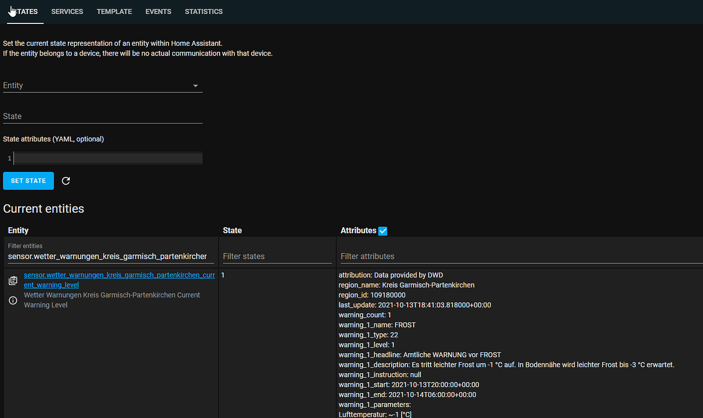 Add Sensor Value To Notification Message Dashboards And Frontend Home