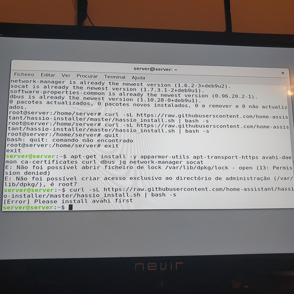 Debian Installing Hassio Problem Home Assistant Os Home Assistant