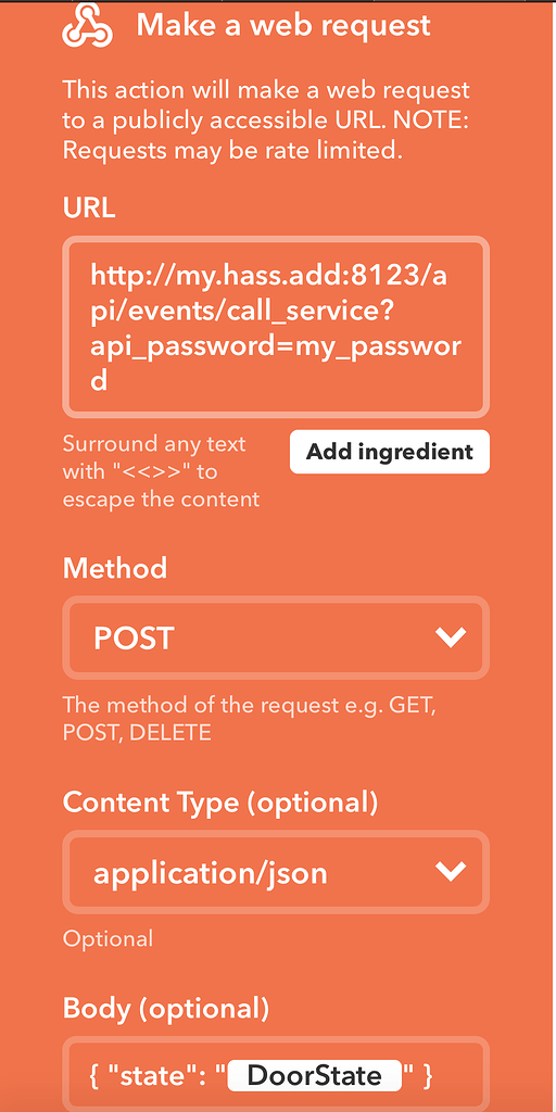 Sending POST from IFTTT - Configuration - Home Assistant Community