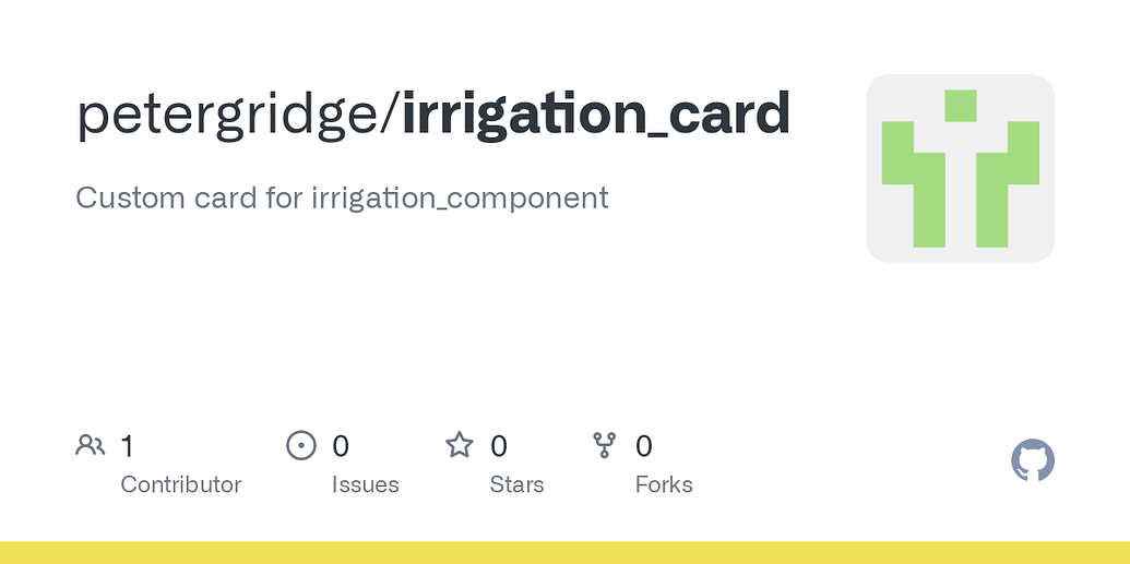 Irrigation Custom Component with Custom Card - Custom Components - Home ...