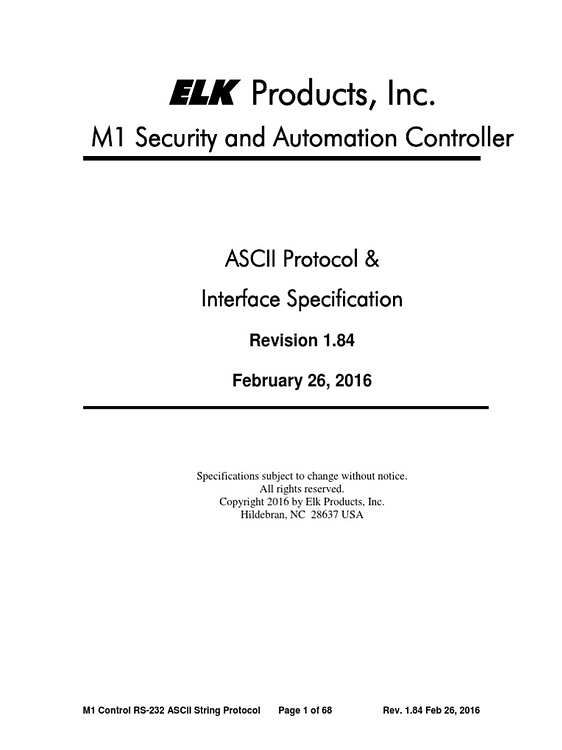 ELK M1 Interface - Third party integrations - Home Assistant Community
