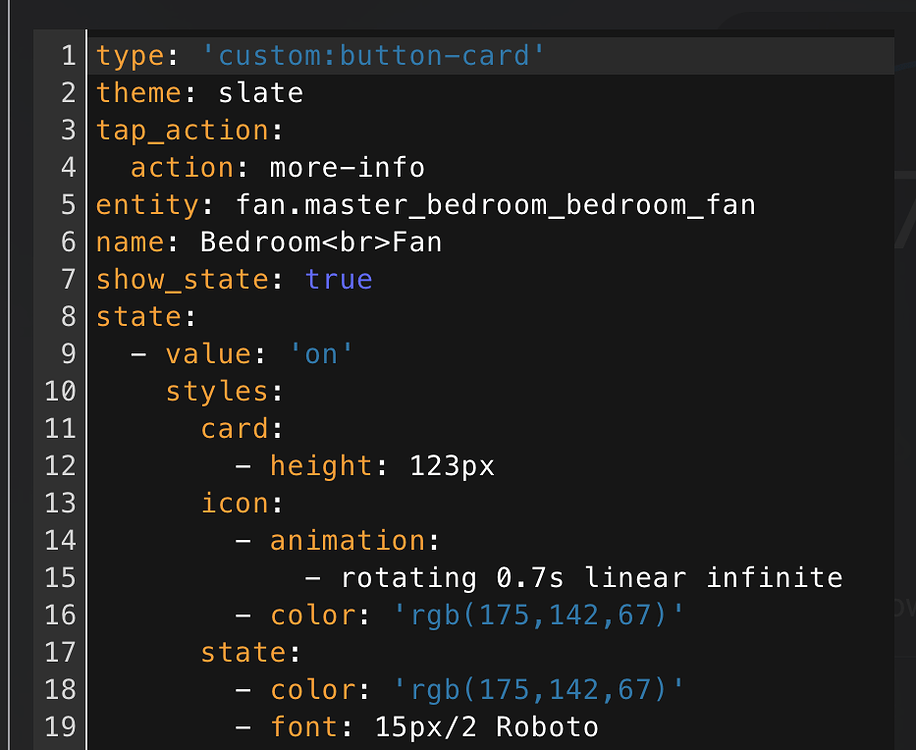 Showing fan percentage on Custom Button - Configuration - Home ...