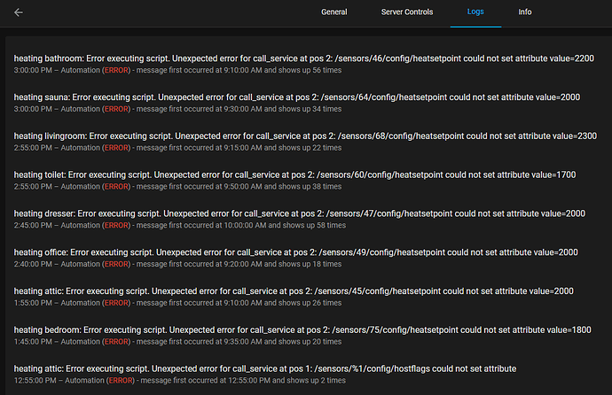 Heating automations sometimes throw errors - Configuration - Home Assistant Community