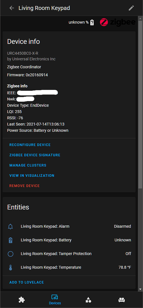 Xfinity XHK1-UE Keypad Problems with ZHA - Hardware - Home Assistant ...