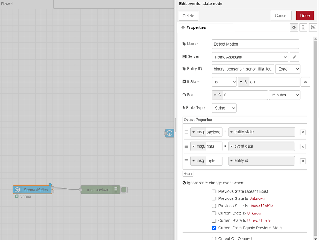 Problem With Pir Sensor In Node Red Node Red Home Assistant Community