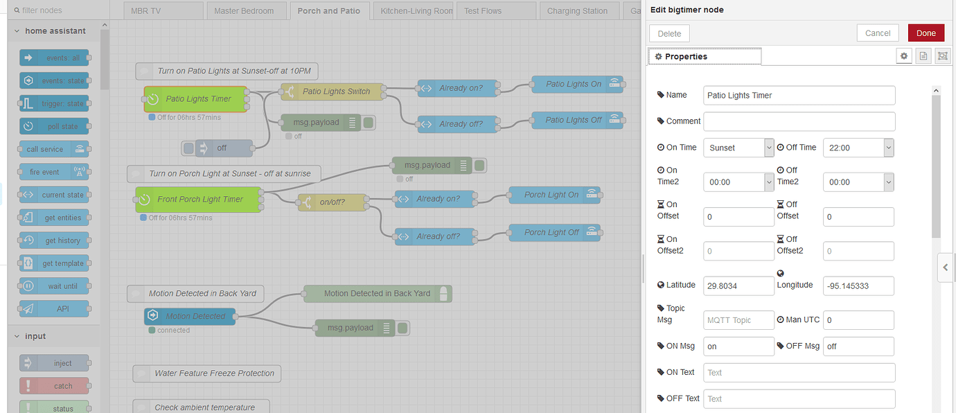 Node red, Big timer to control the lights - Configuration - Home ...