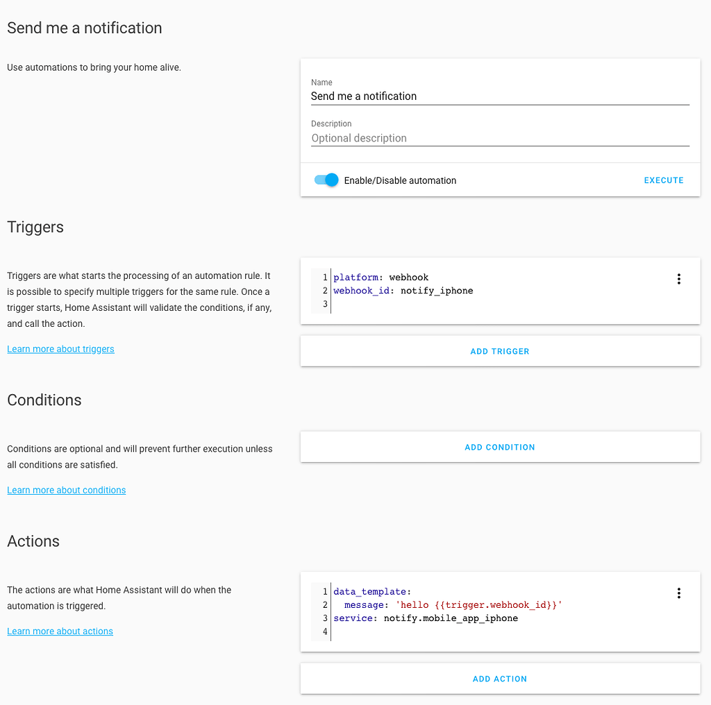 Webhook And Phone Notification With Custom Message Configuration Home Assistant Community