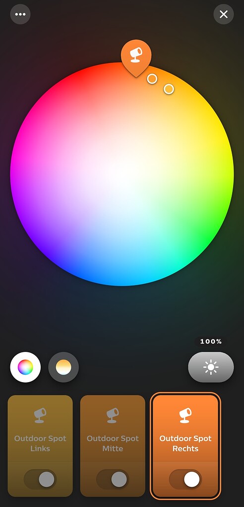 UI supported individual color changes for light group - Feature ...