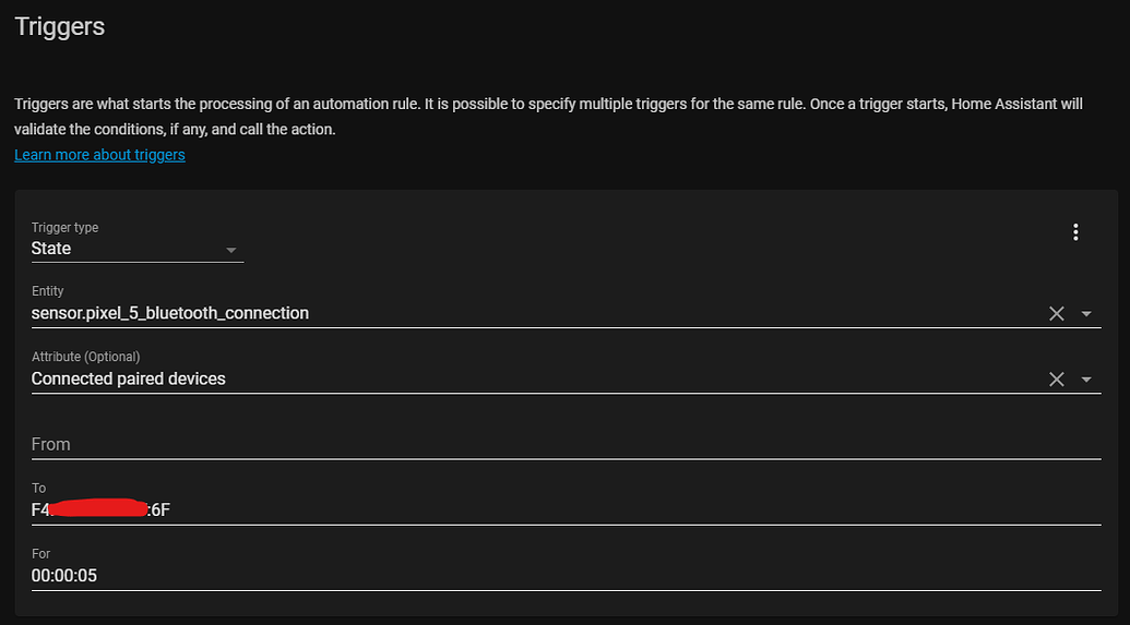 Automation | Phone Bluetooth Trigger on Connecting to a second Device - how to create a contains ...