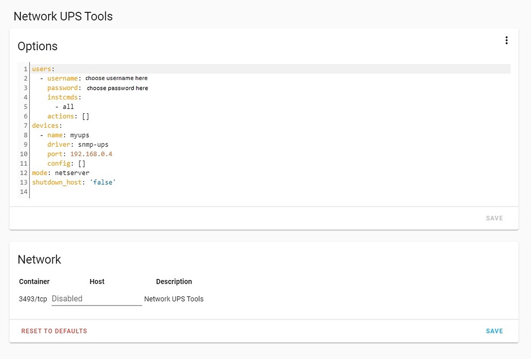 NUT Network UPS Tools Integration - Third party integrations - Home ...