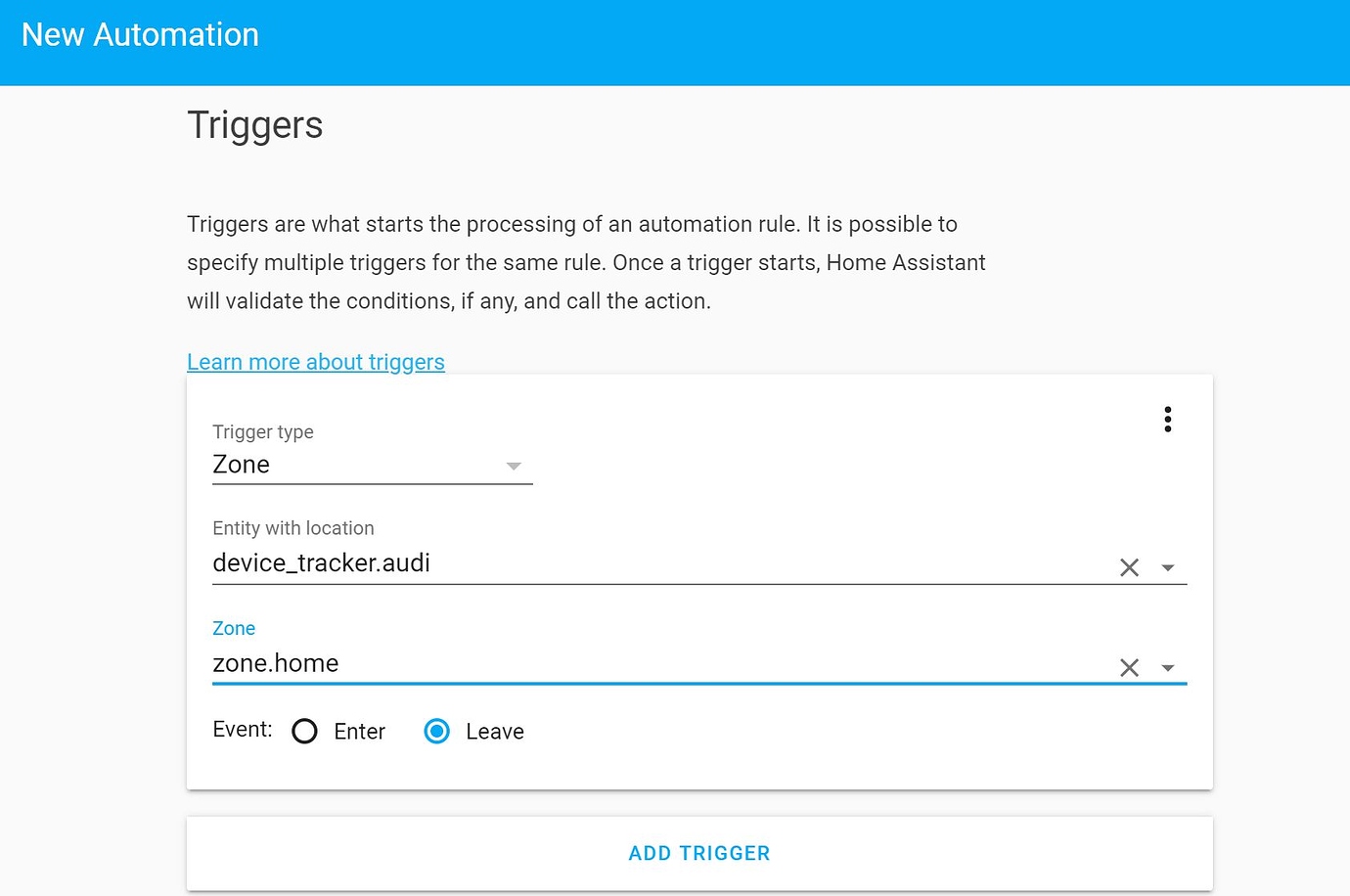 HA recognizes entity leaving (car) but automation doesnt trigger - Configuration - Home ...