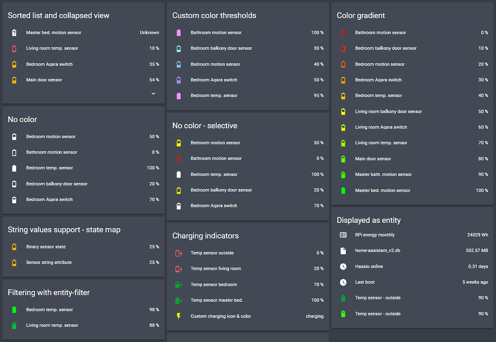 🔋 Lovelace: Battery state card - Dashboards & Frontend - Home Assistant ...