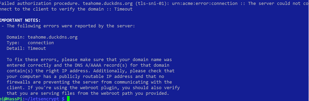 Error Letsencrypt And Duckdns Server No Certificate Configuration Home Assistant Community