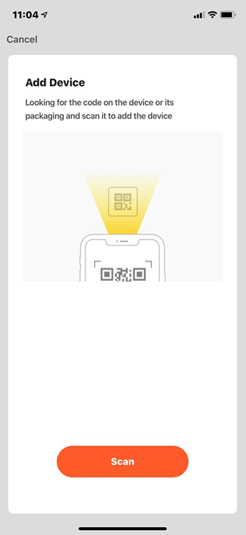 Zigbee device secure provisioning by scanning QR Code on product using native QR scanner via ...