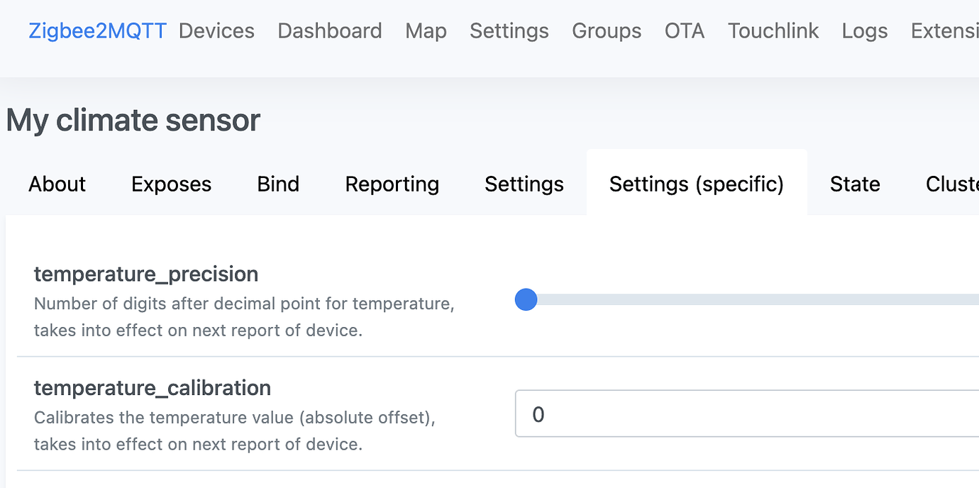 Zigbee2mqtt unable to set temperature calibration - Zigbee - Home ...