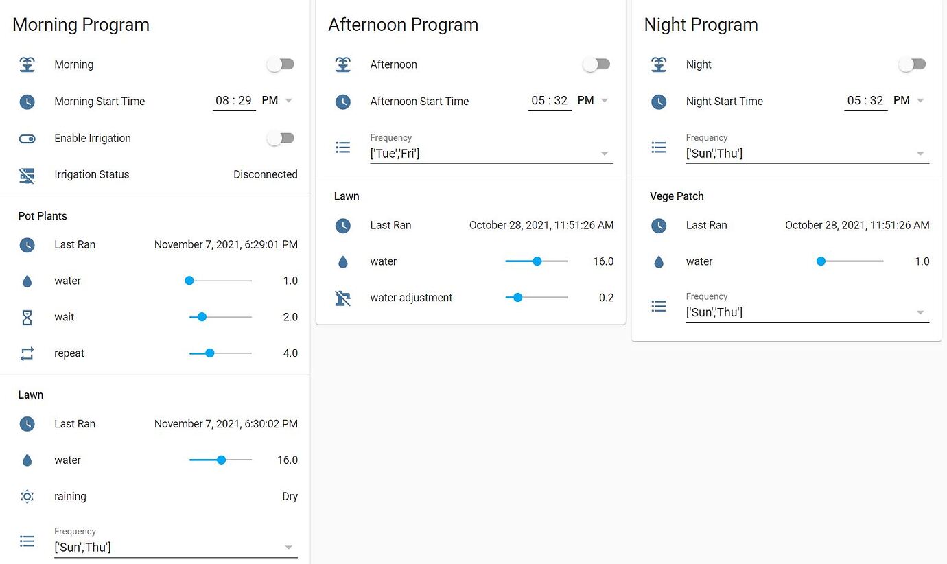 Irrigation Custom Component with Custom Card - Custom Integrations - Home Assistant Community
