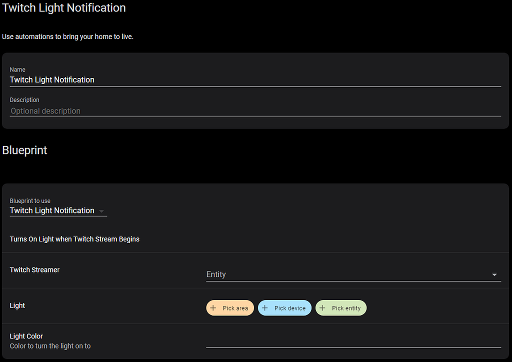 Twitch Stream - Turn on Light - Blueprints Exchange - Home Assistant ...