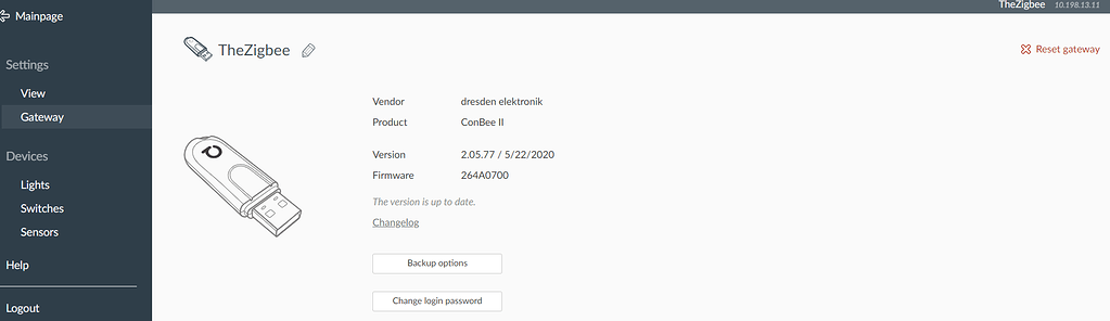 deCONZ addon different gateway - Third party integrations - Home ...